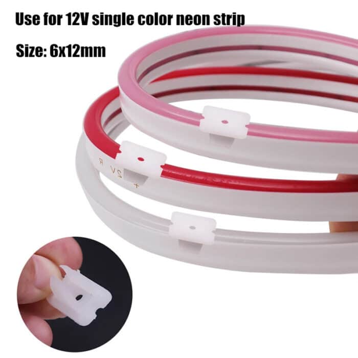 Clips de tira LED para luz de neón 6x12mm, , hebilla de plástico, 50 ...